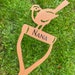 Personalised Garden Robin on Spade Handle, Mothers Day Gift Idea, Mum ...
