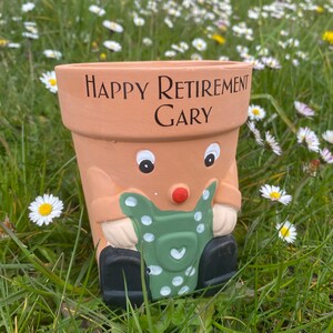 Happy Retirement Gift, Plant Pot Gift, Personalised Retirement Gift ...