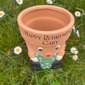 Happy Retirement Gift, Plant Pot Gift, Personalised Retirement Gift ...
