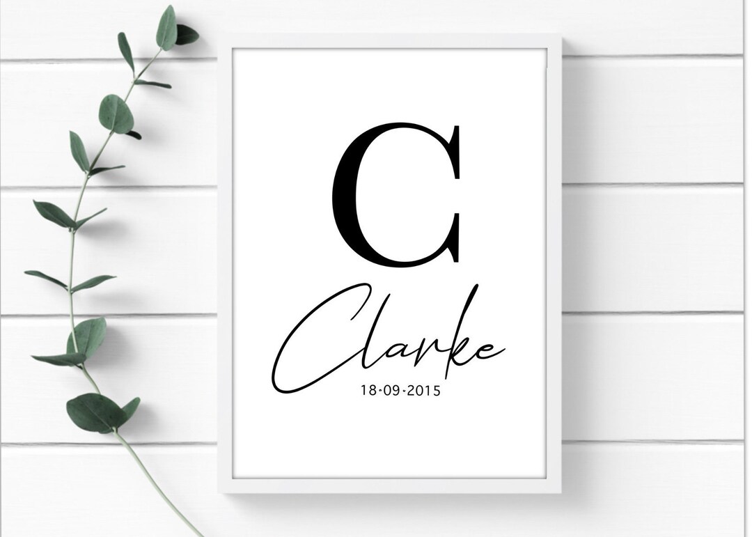 Personalised Print A5/A4/A3 Name Print Art Print Personalised Name ...