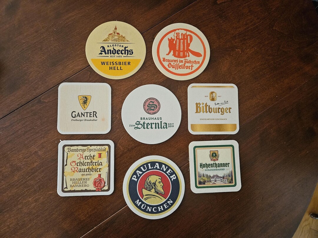 8 Classic and Authentic German Beer Coasters - Etsy