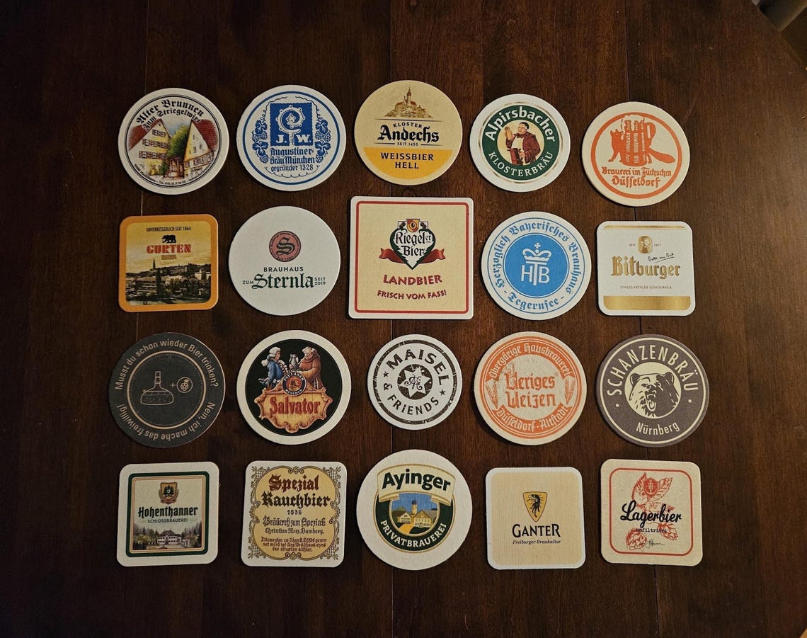 20 Classic and Authentic German Beer Coasters - Etsy