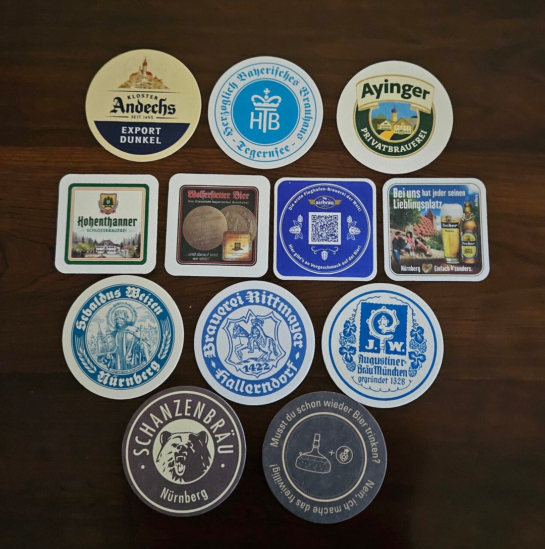 12 Classic and Authentic Bavarian Beer Coasters From Germany - Etsy
