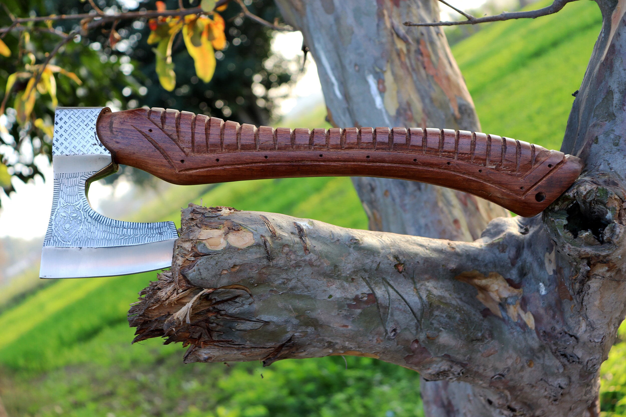 DH Tool-001 Hand Forged 5160 High Carbon Steel Axe With Rose - Etsy