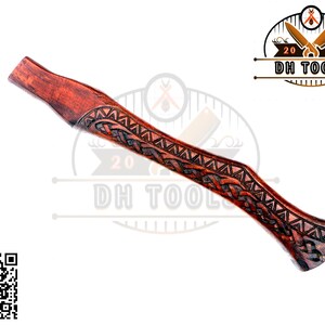 Hand Carved Viking Axe Handle Blank: Walnut Wood, Camping Hunting Axe ...