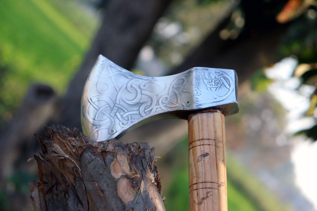 DH Tool-001 Hand Forged 5160 High Carbon Steel Axe With Rose Wood ...