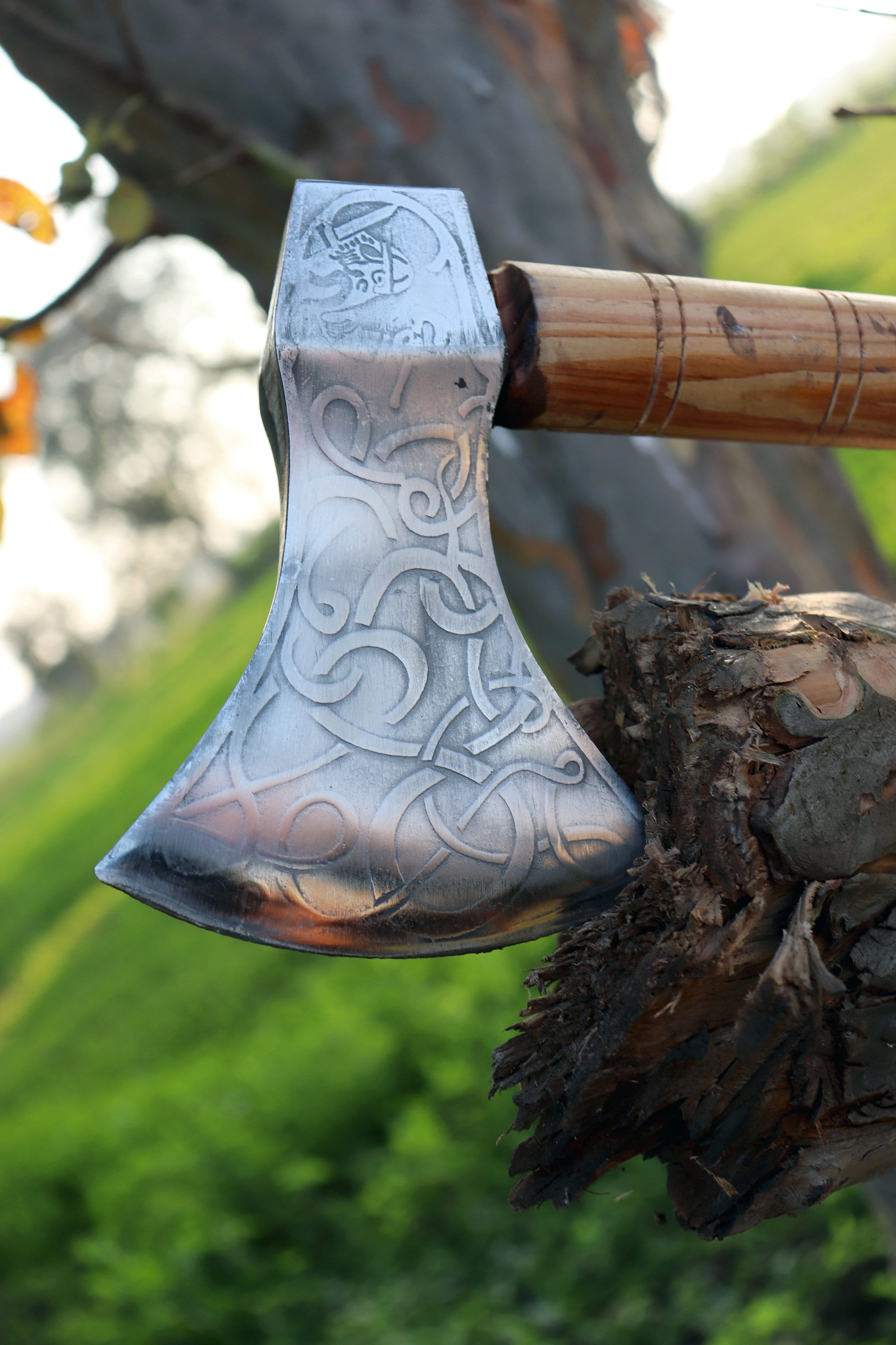 DH Tool-001 Hand Forged 5160 High Carbon Steel Axe With Rose Wood ...