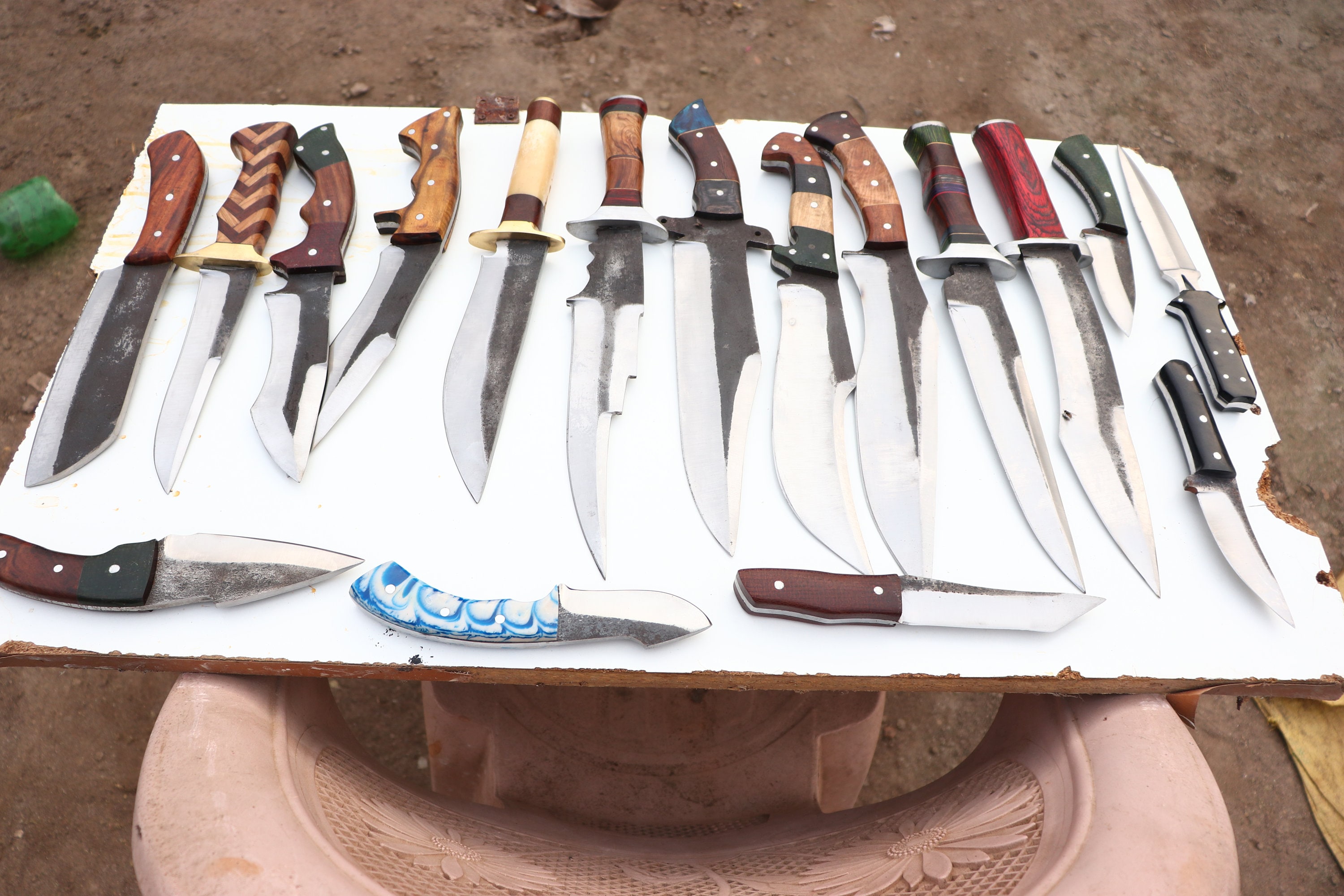 Hand Forged Chef's Knives Set- Chef Knife Set- Handmade Knives - High ...