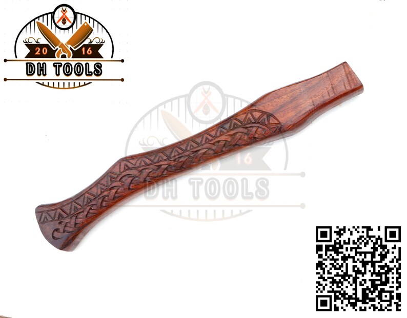 Hand Carved Viking Axe Handle Blank: Walnut Wood, Camping Hunting Axe ...