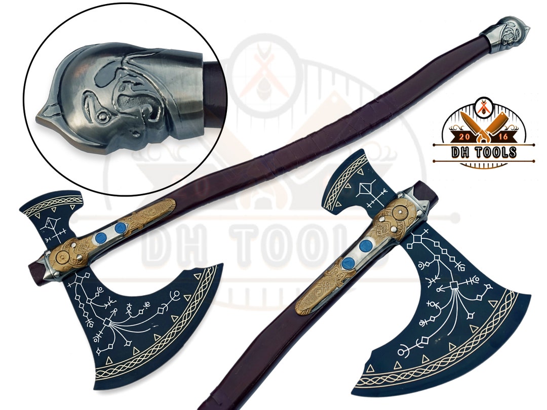Medieval God of War Kratos Axe Fully Handmade Replica With Leather ...