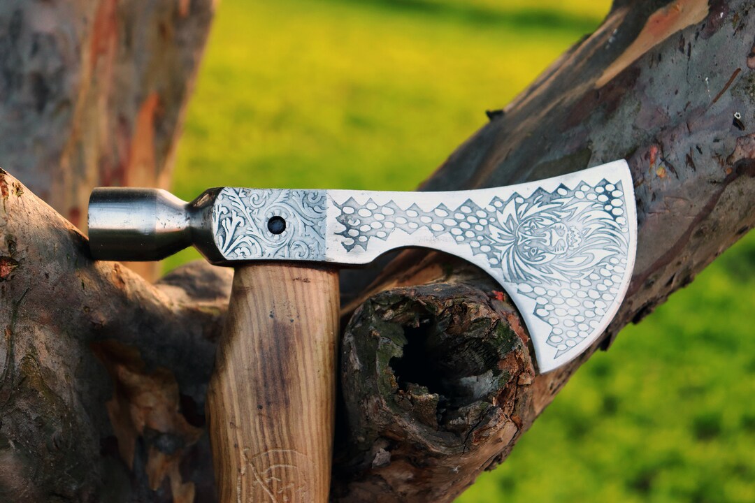 DH Tool-001 Hand Forged 5160 High Carbon Steel Axe With Rose Wood ...