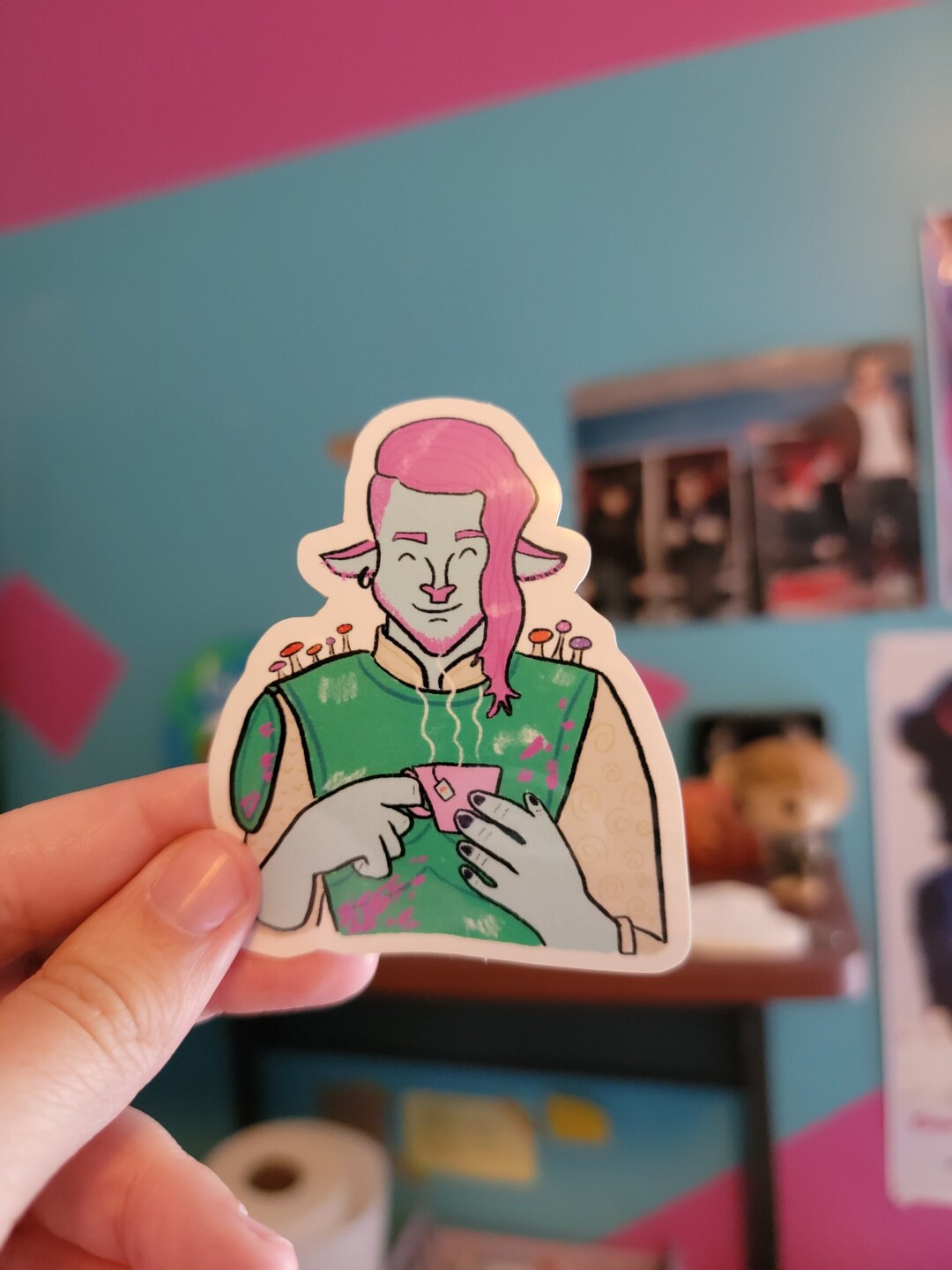 Caduceus Clay Sticker - Etsy