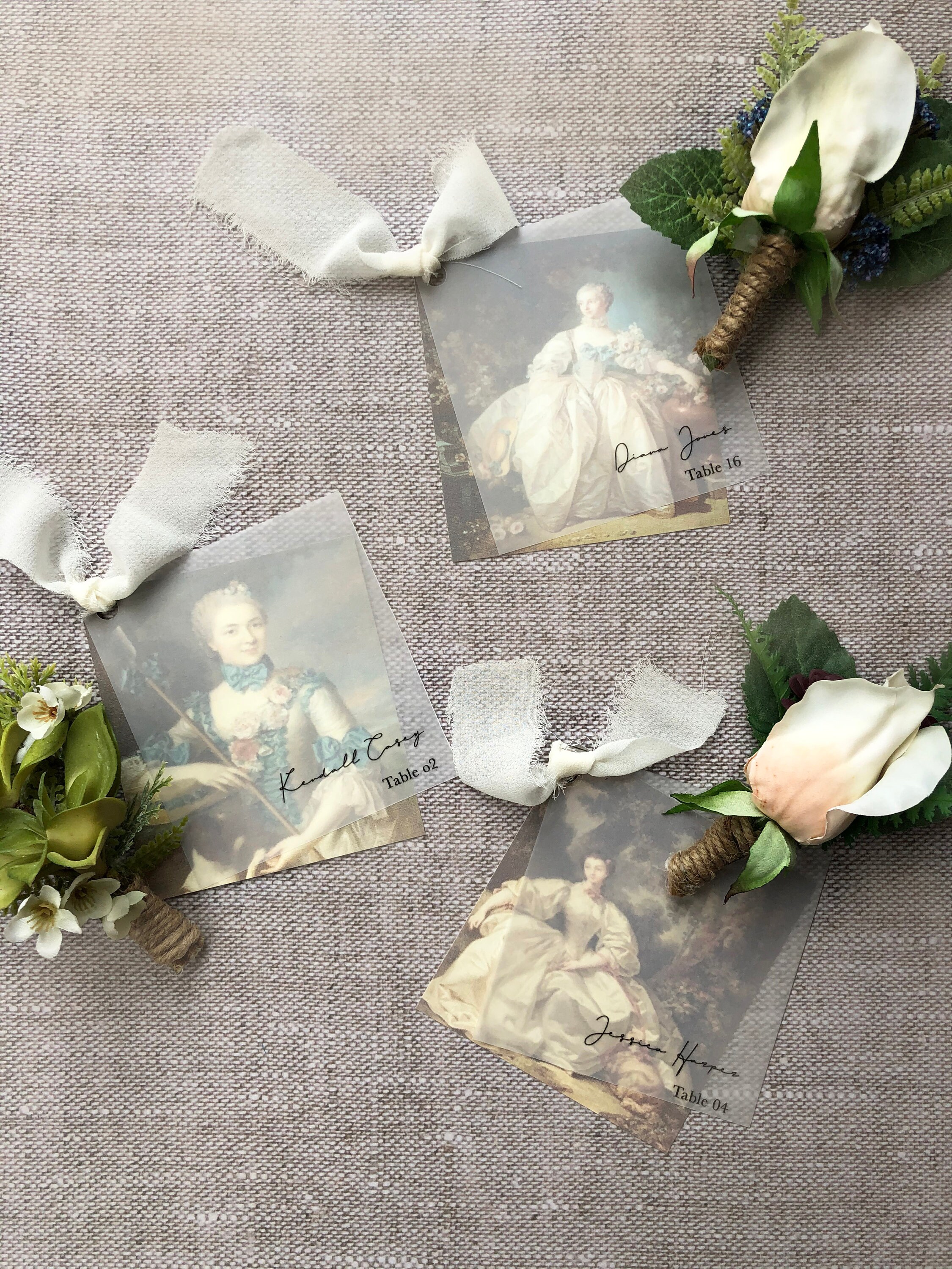 Sample-old World European Wedding Place Card- Fully Customizable - Etsy