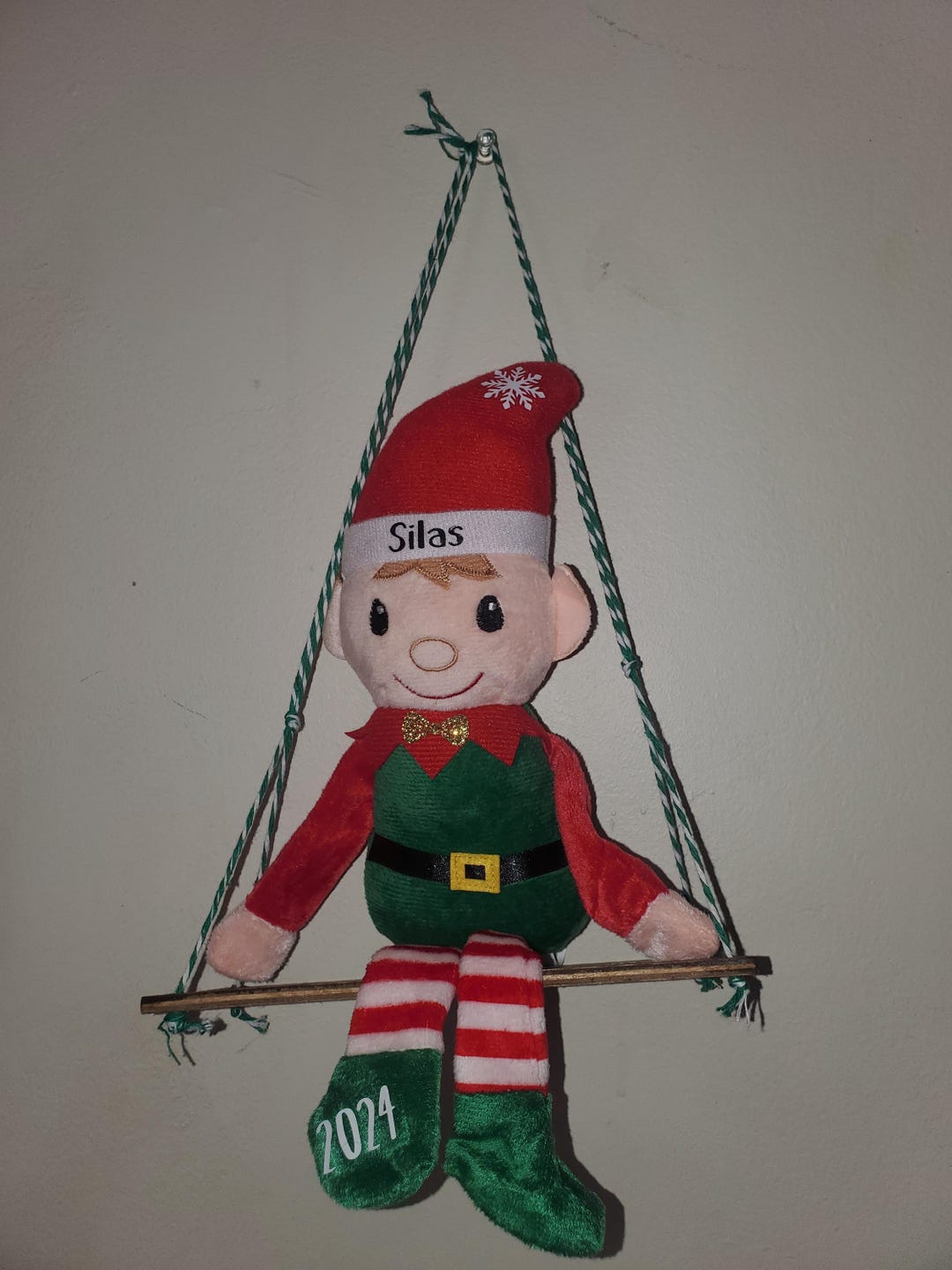 Elf on Shelf Recharging Wooden Swing - Etsy