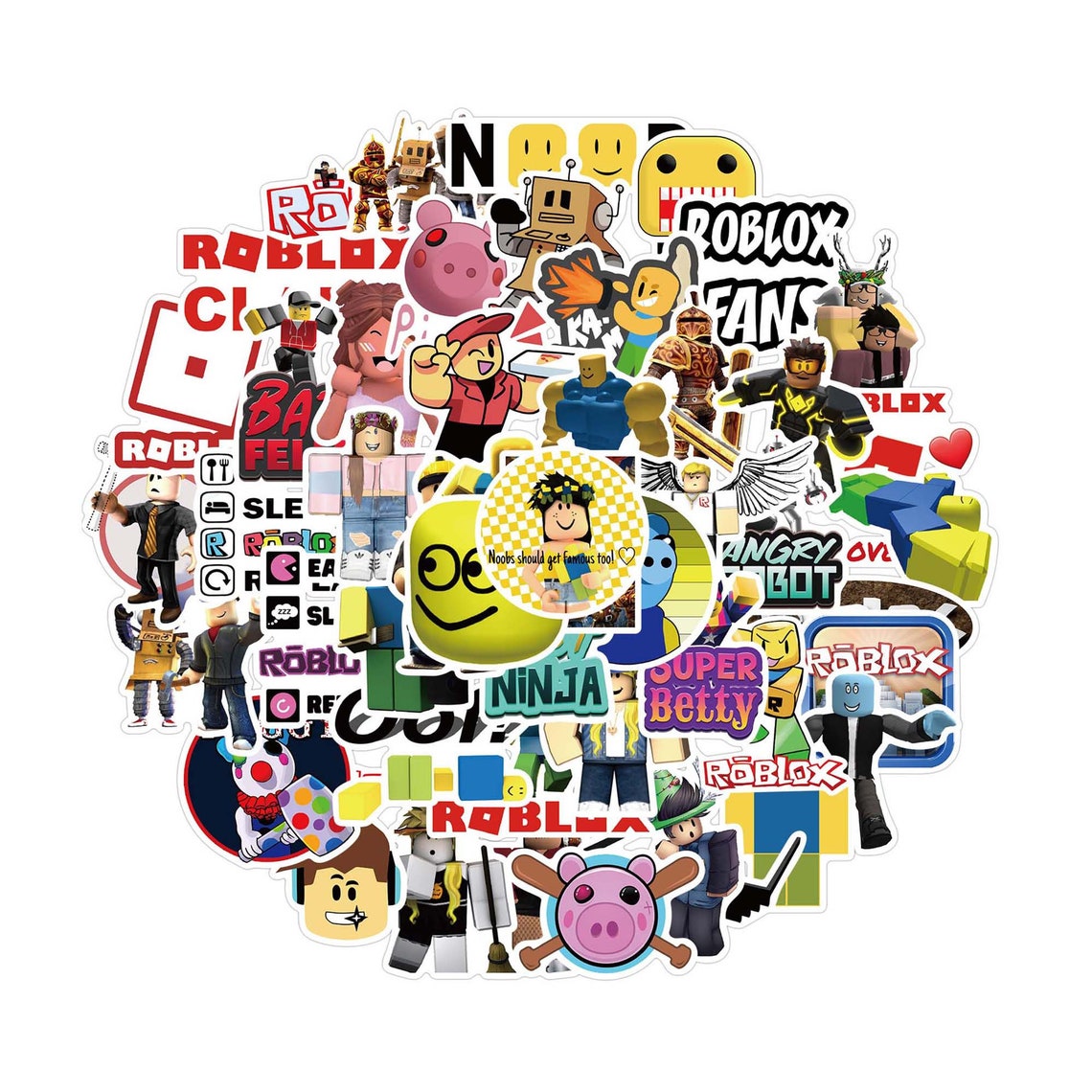 50pcs Graffiti Roblox Sticker Cartoon Pattern Stickers Skate | Etsy