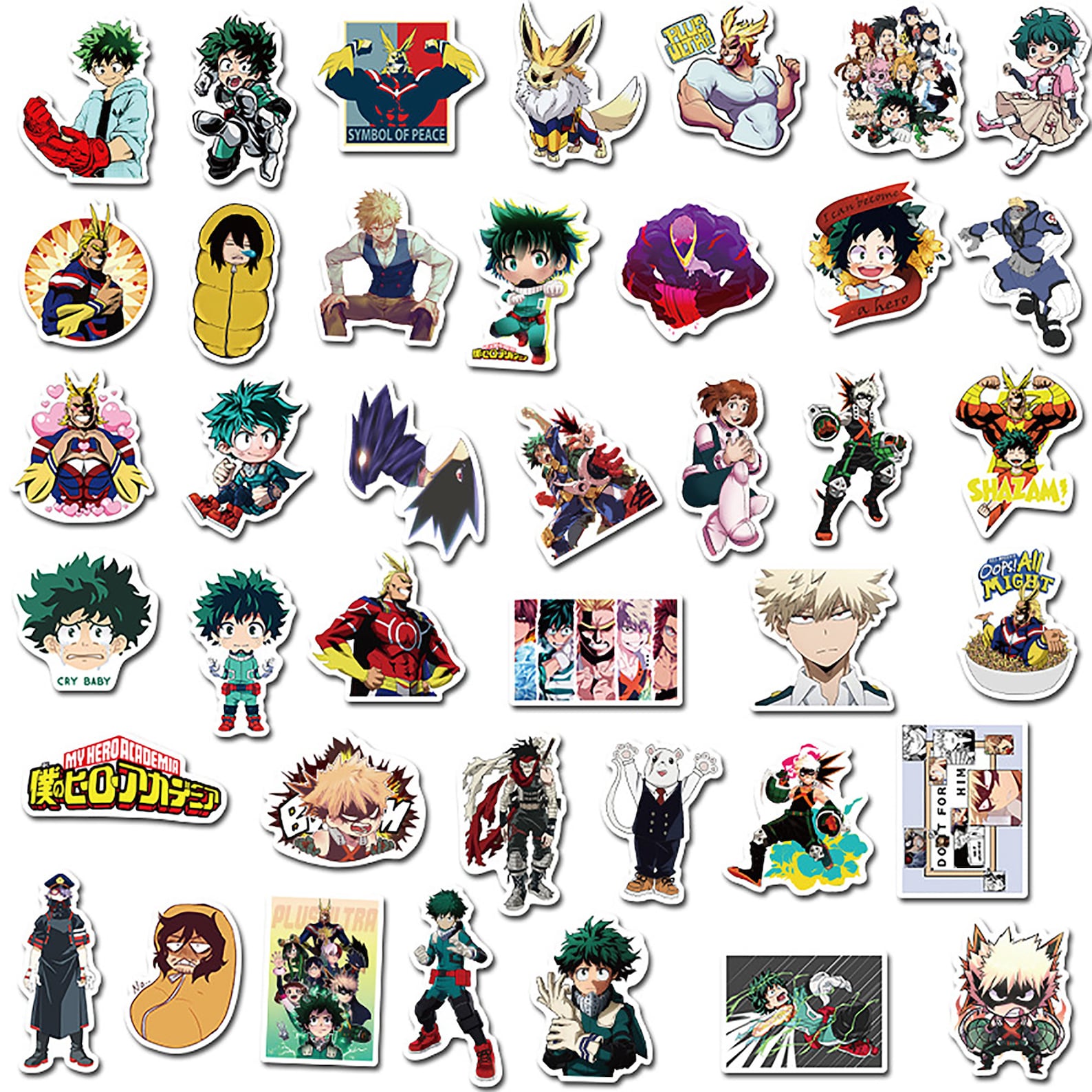 50pcs My Hero Academia Stickers Anime Sticker Comic Sticker | Etsy