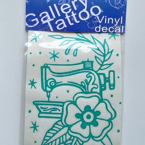 Traditional Tattoo Sewing Machine Decal Sticker - Etsy