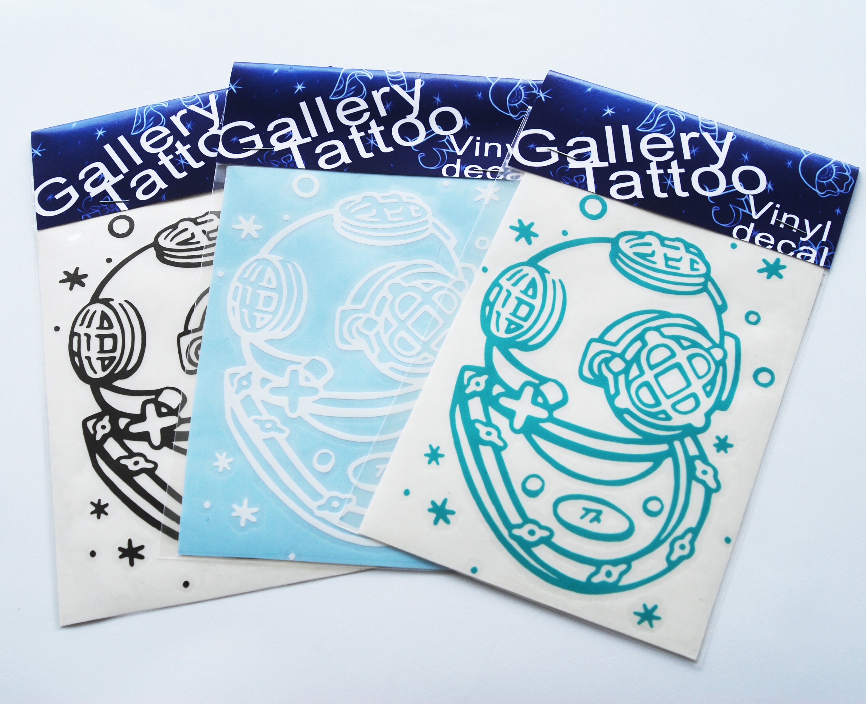 Divers Helmet Tattoo Decal for Water Bottles Car Windows - Etsy