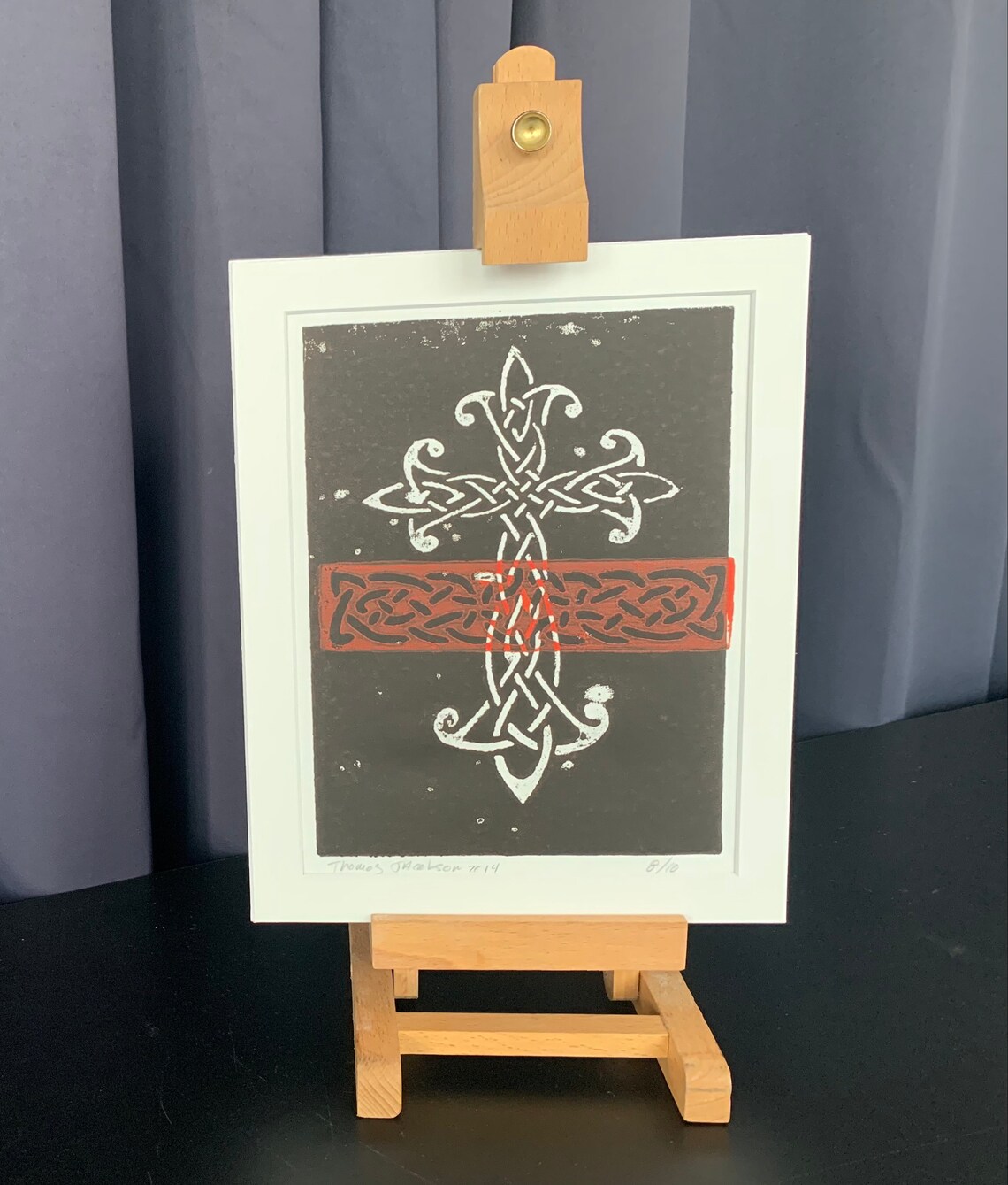 Celtic Cross Block Print | Etsy