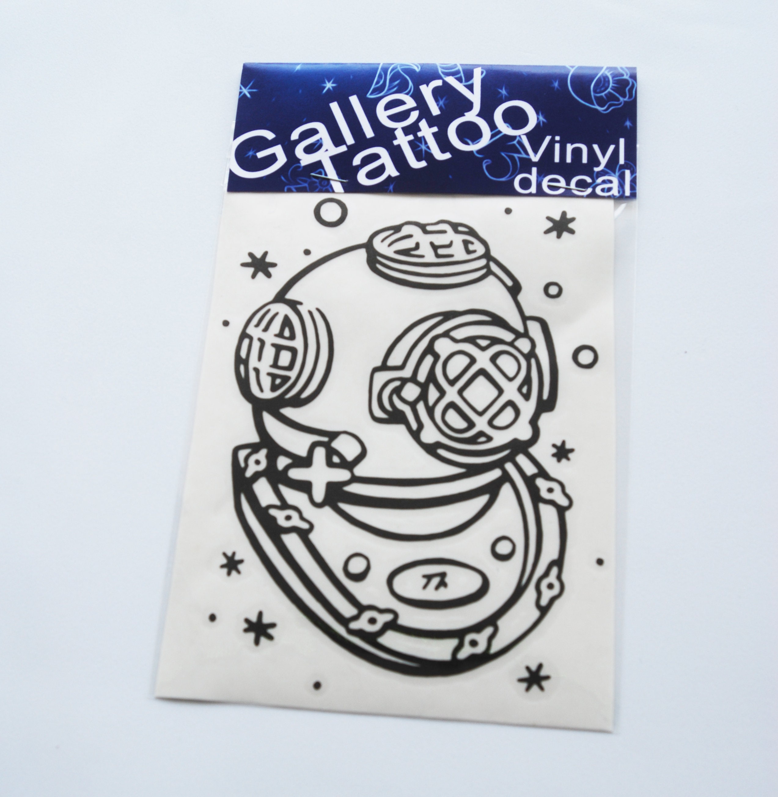 Divers Helmet Tattoo Decal for Water Bottles Car Windows | Etsy