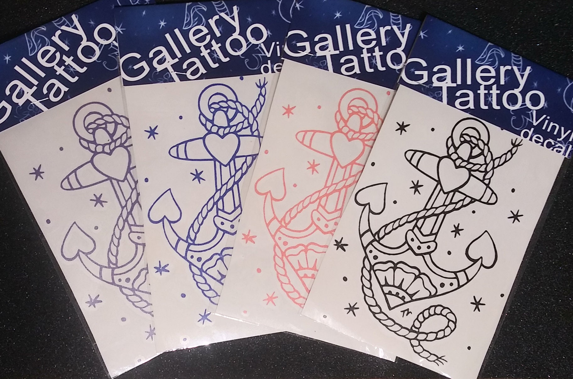 Anchor and Heart Tattoo Inspired Vinyl Decal Made With Oracle | Etsy