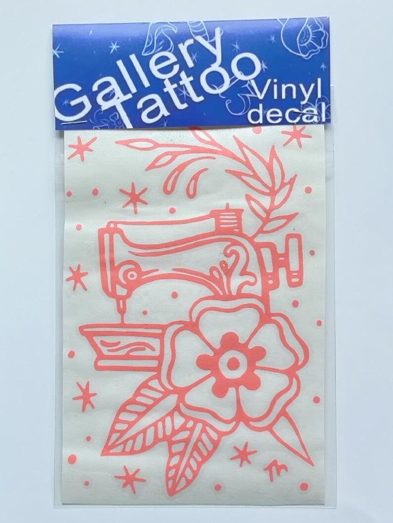 Traditional Tattoo Sewing Machine Decal Sticker - Etsy