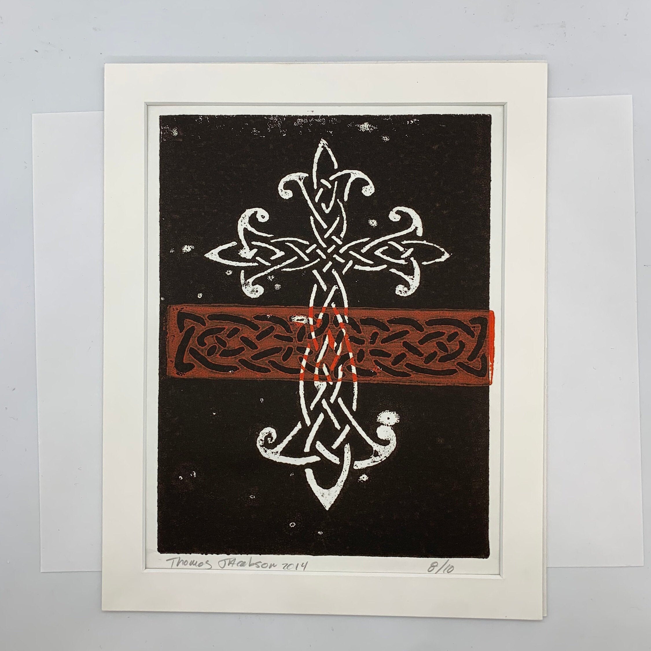 Celtic Cross Block Print - Etsy