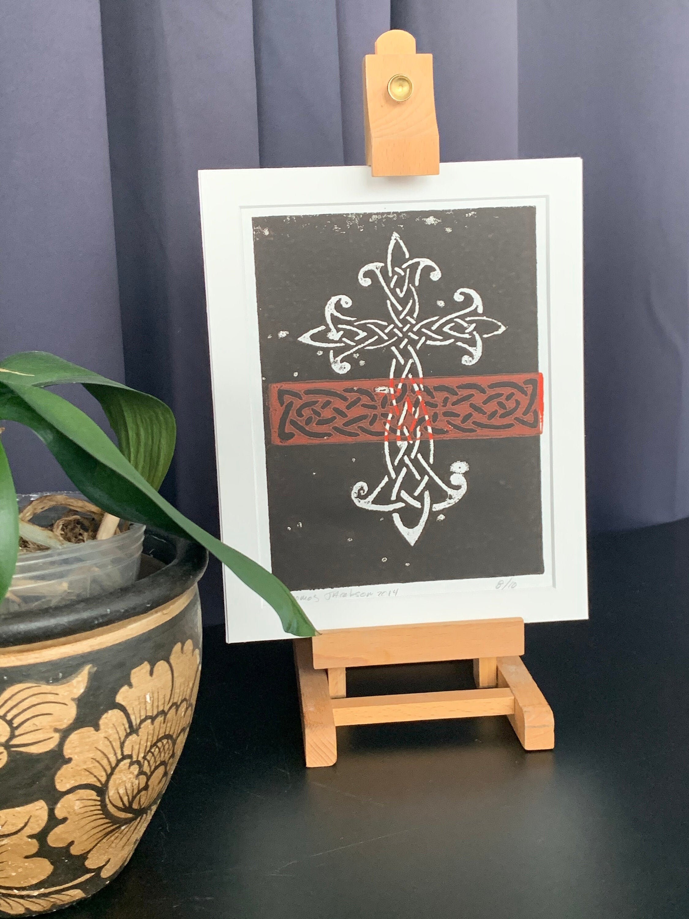 Celtic Cross Block Print - Etsy