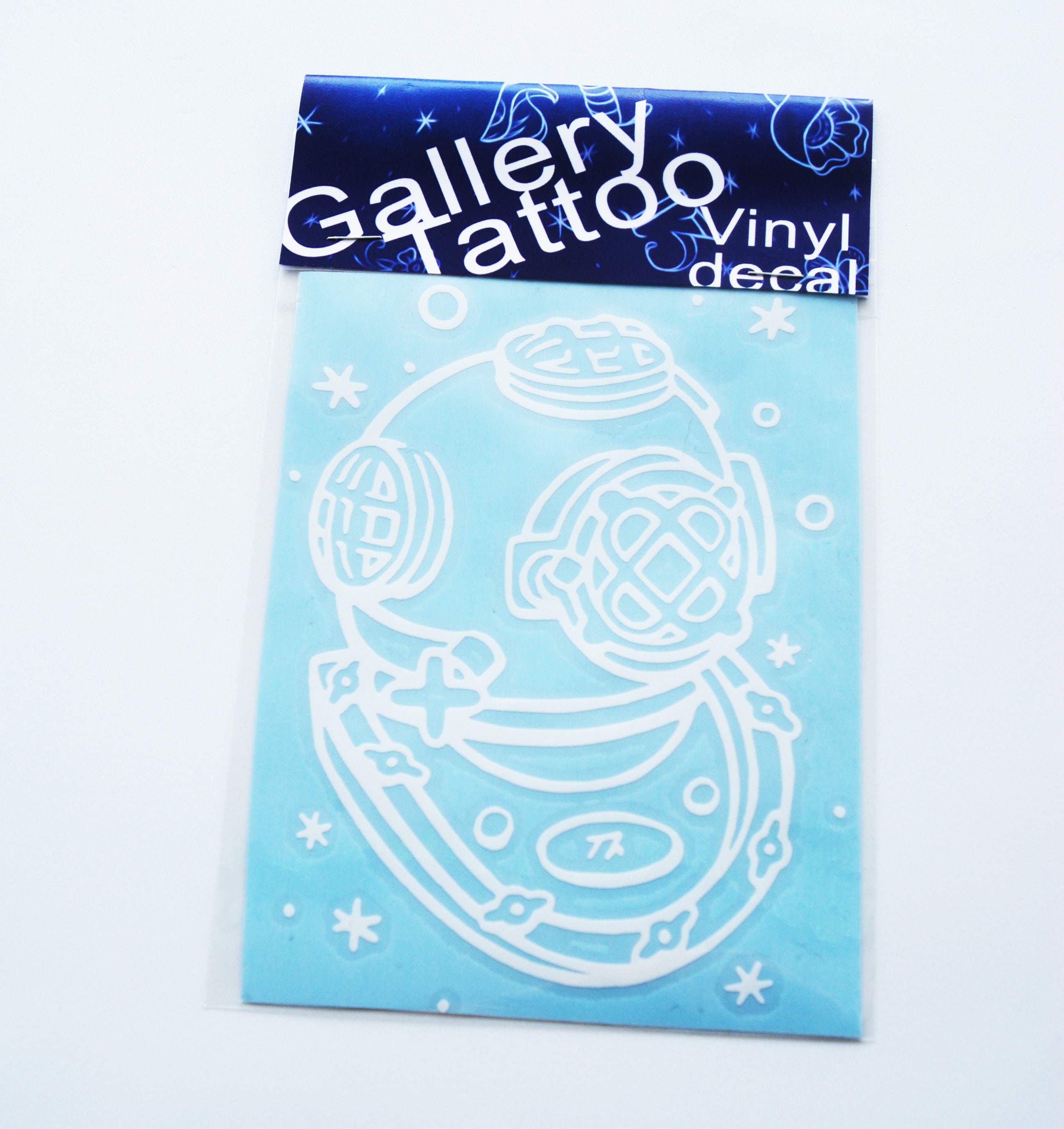 Divers Helmet Tattoo Decal for Water Bottles Car Windows | Etsy