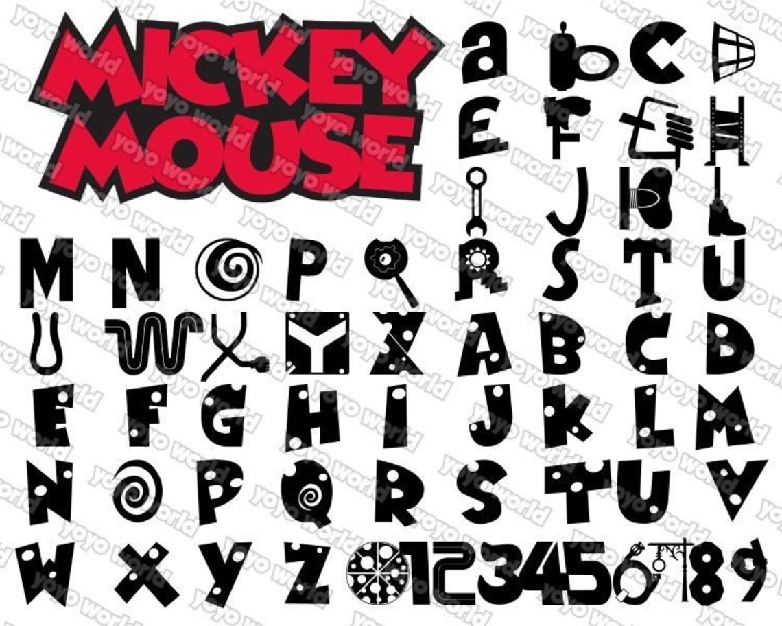 Mouse Font, Mouse Svg, Mouse Font Svg, Mouse Font Cricut, Mouse Font ...
