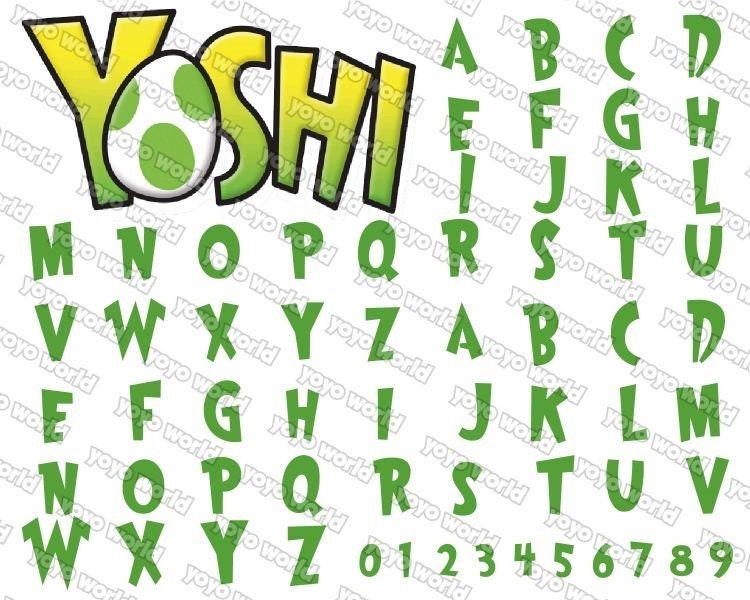 yoshi font yoshi font silhouette super mario font yoshi font svg yoshi ...