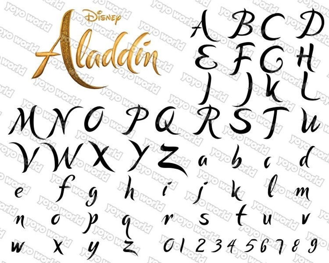 Aladdin font aladdin svg aladdin font svg aladdin font | Etsy