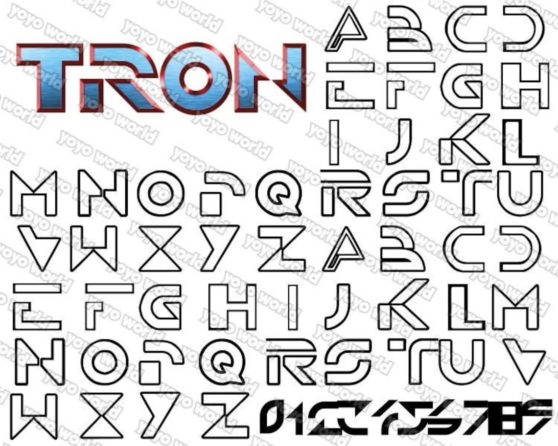 Tron Font Tron Svg Tron Font Svg Tron Font Cricut Tron - Etsy Canada