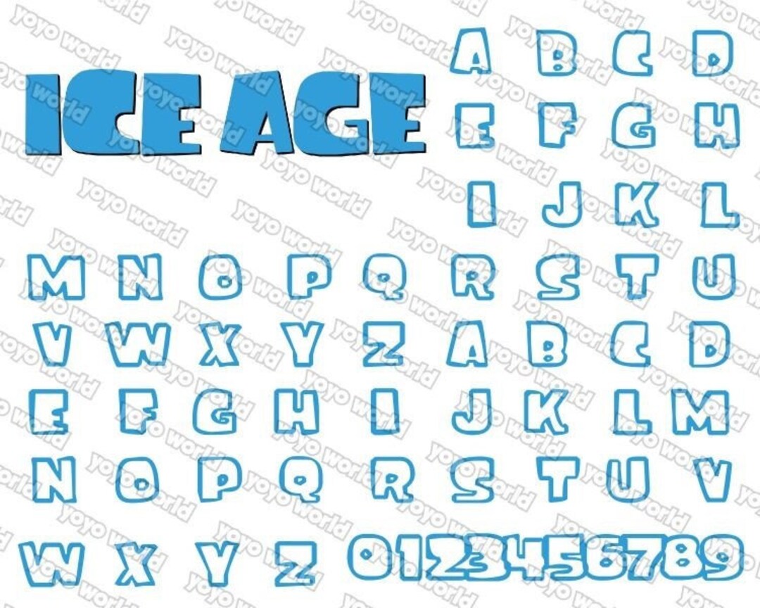 Ice Age Font, Ice Age Svg, Ice Age Font Svg, Ice Age Font Cricut, Ice ...