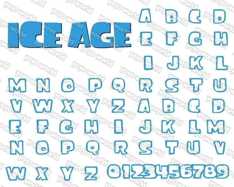 Ice Age Font, Ice Age Svg, Ice Age Font Svg, Ice Age Font Cricut, Ice ...