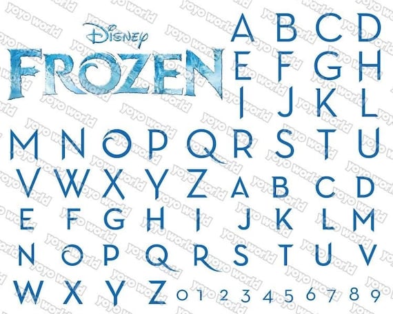 Frozen Font Frozen 2 Font Frozen Letter Font Frozen Font | Etsy