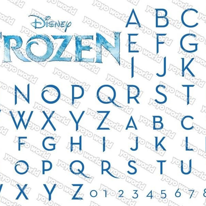 Frozen Font - Etsy
