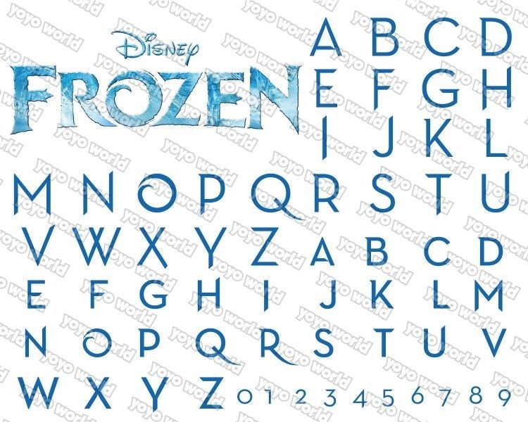 Frozen Font, Frozen 2 Font, Frozen Letter Font, Frozen Font Svg, Frozen ...