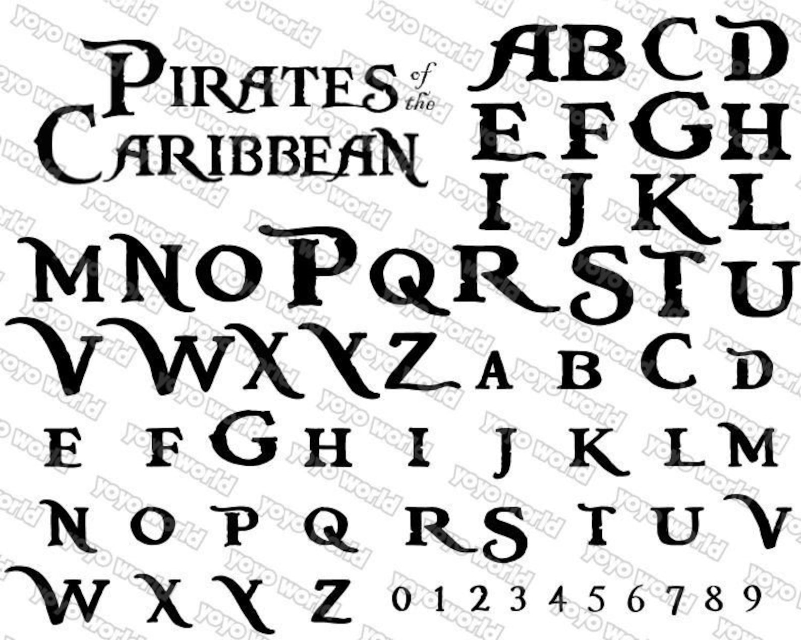 Piratas de la fuente caribeña pirates font piratas del - Etsy México
