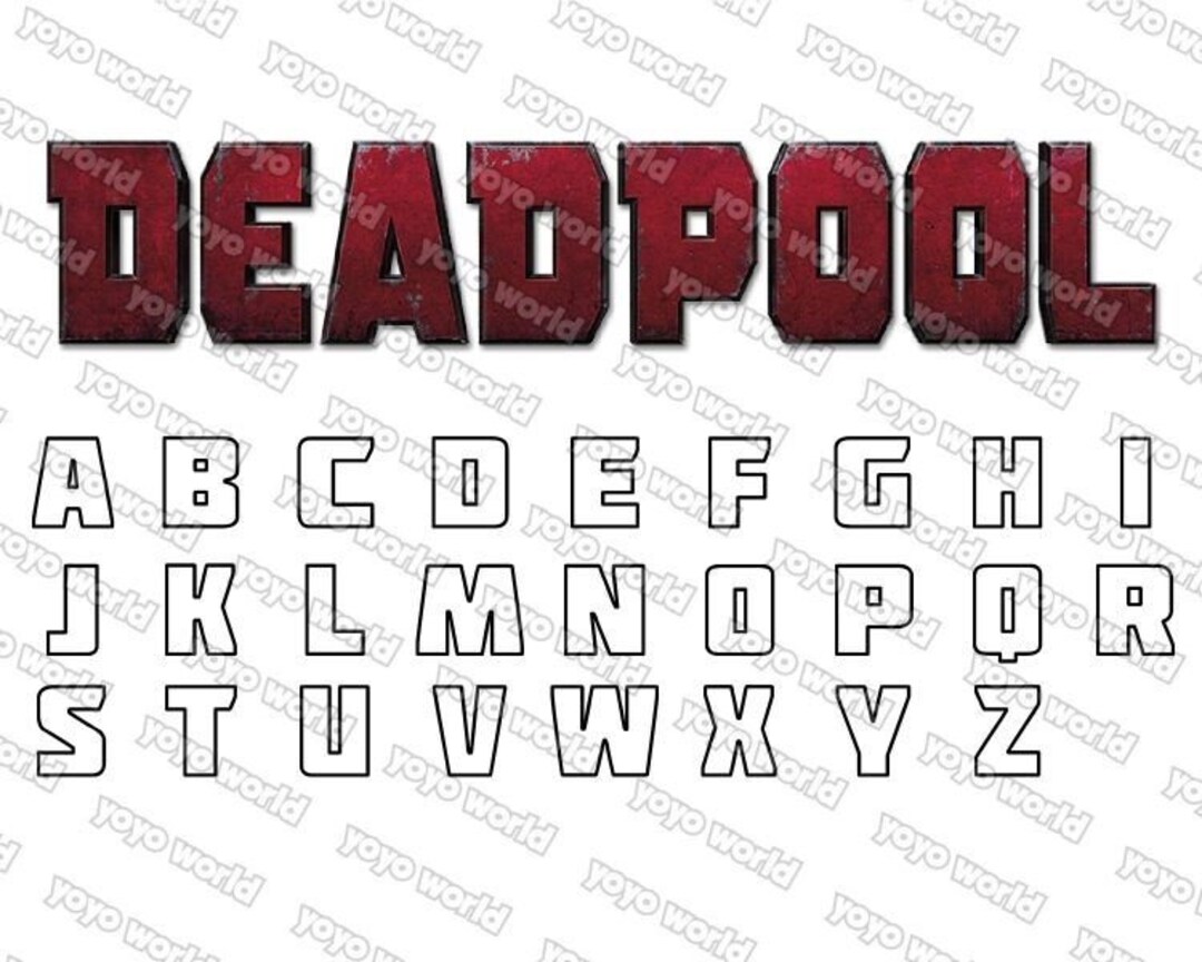 Deadpool Font, Deadpool Svg, Deadpool Font Svg, Deadpool Font Cricut ...
