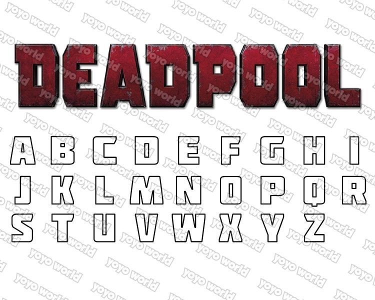 Deadpool Font, Deadpool Svg, Deadpool Font Svg, Deadpool Font Cricut ...
