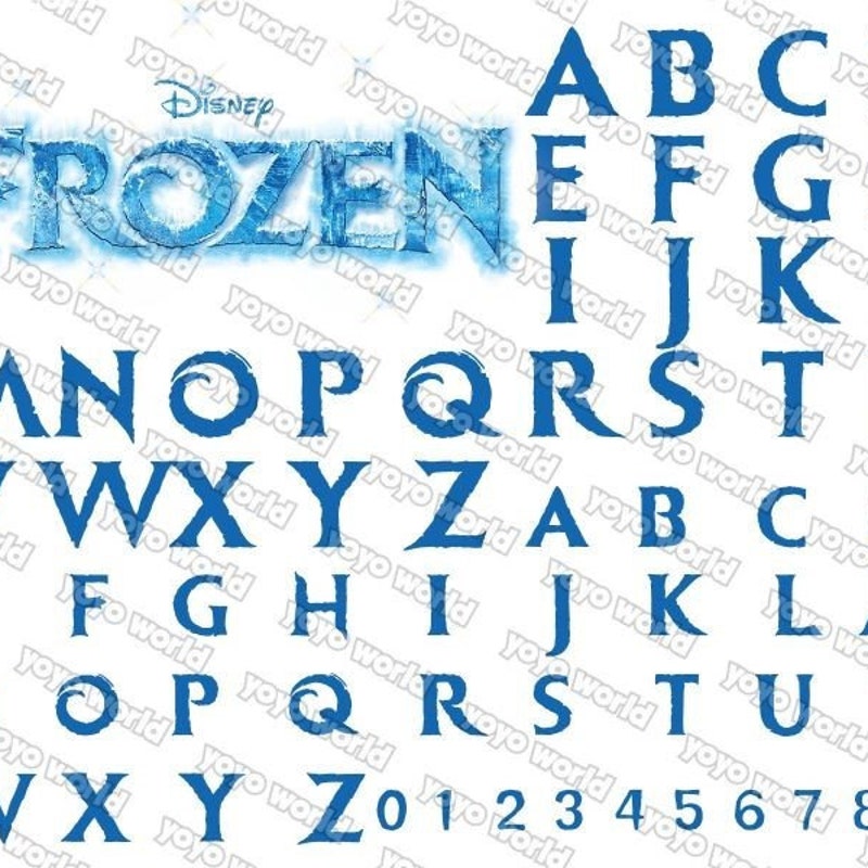Frozen Font - Etsy