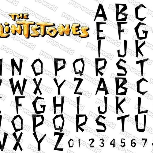 Flintstones Font Flintstones Svg Flintstones Font Svg | Etsy Ireland