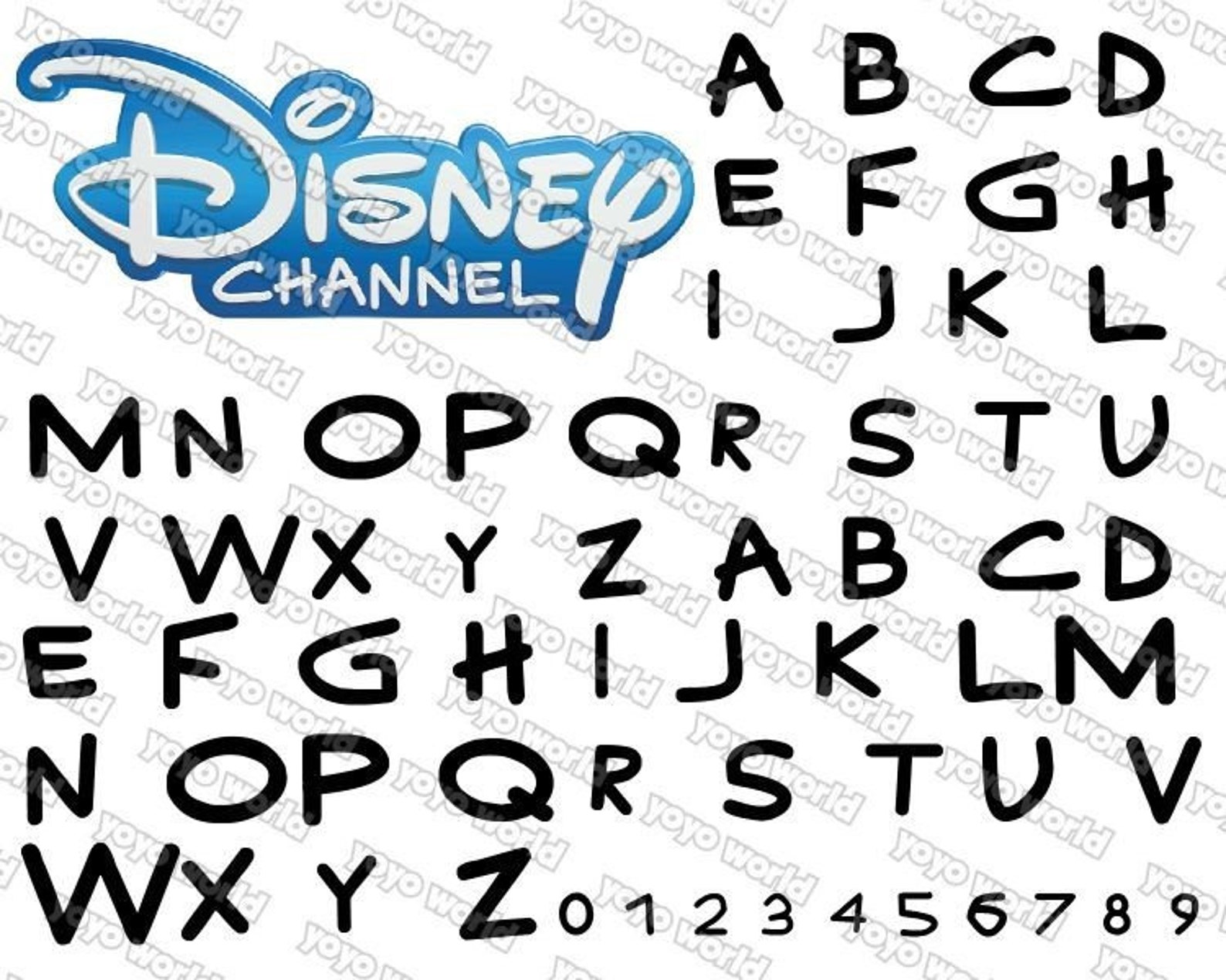 Disney Channel Font Disney Channel Svg Disney Channel Font - Etsy