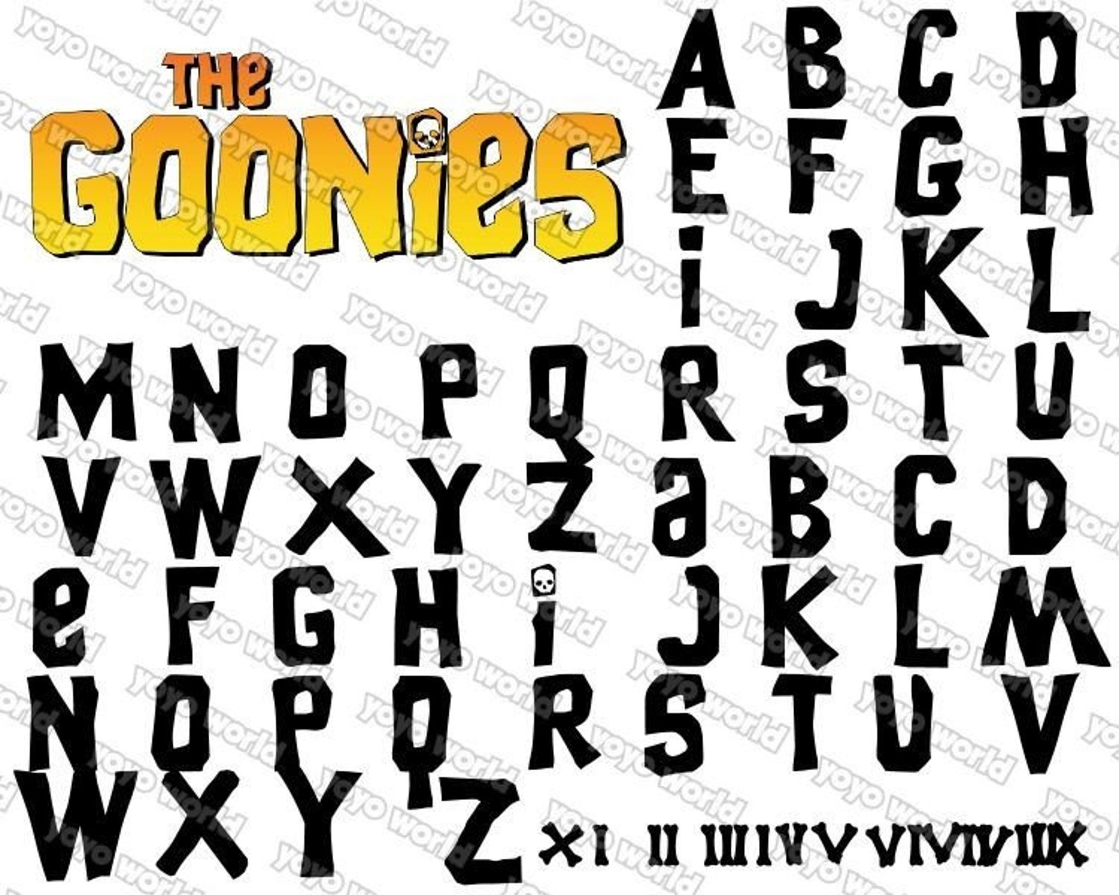 Goonies Font Goonies Svg Goonies Font Svg Goonies Font - Etsy