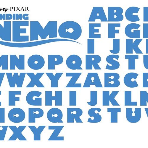 Nemo Font Dory Font Nemo Font Svg Nemo Font Silhouette - Etsy Hong Kong