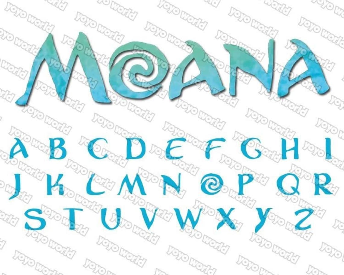 Moana Font Moana Svg Moana Font Svg Moana Font Cricut - Etsy