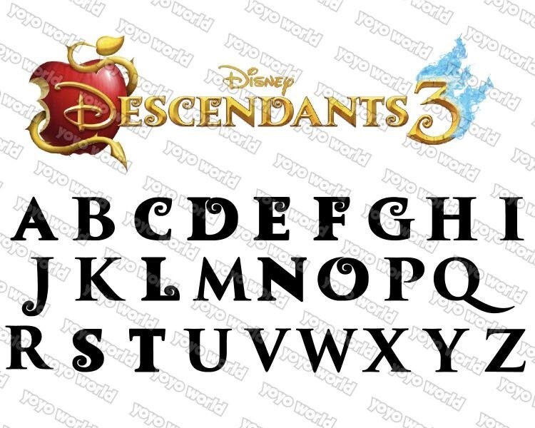Descendants font descendants svg descendants font svg | Etsy