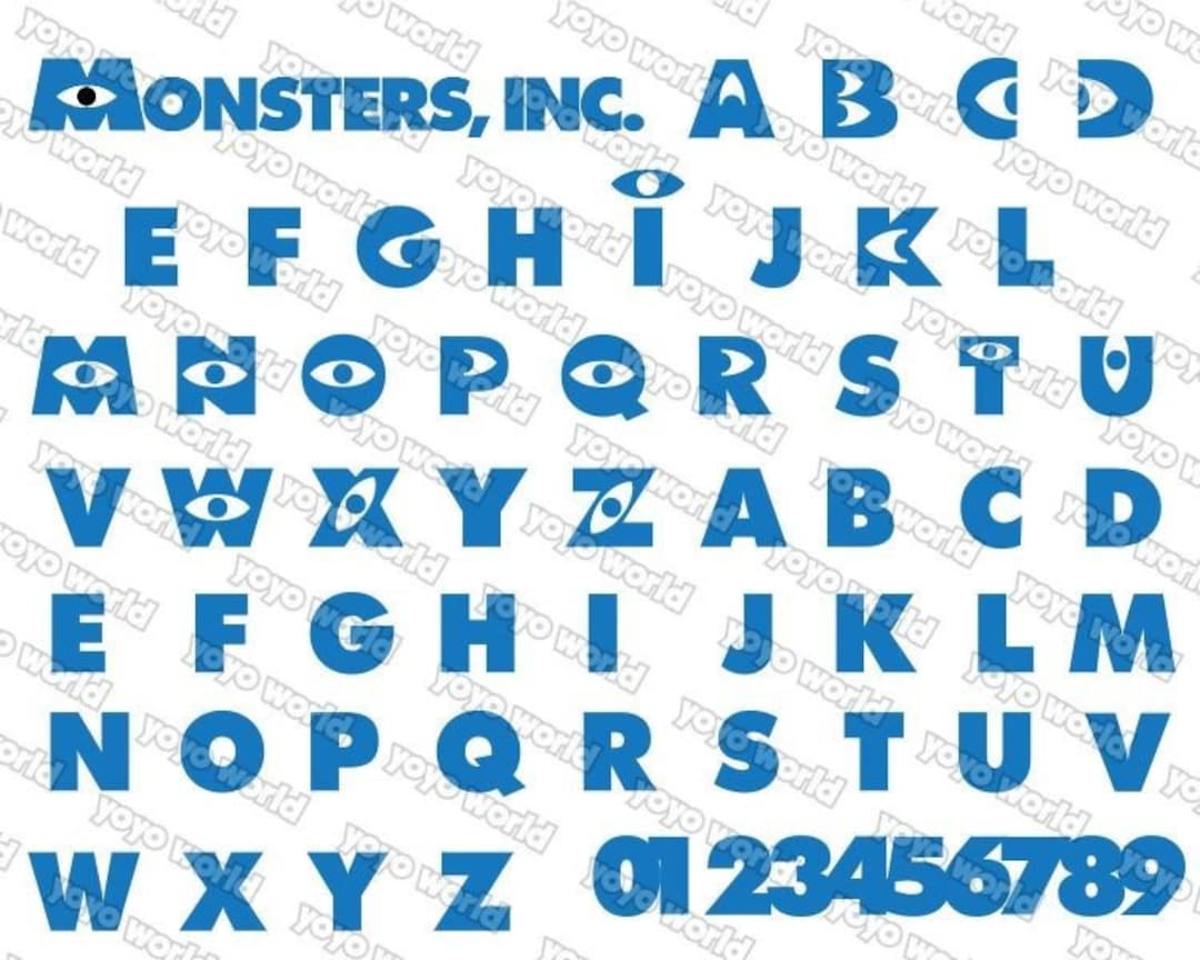 Monsters Inc Font, Monsters University Font, Monsters Inc Svg, Monsters ...