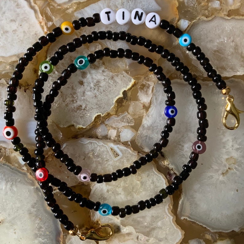 MINI PROTECTION EYES Gold- Plated Glass Beaded Chain for Sunglasses ...